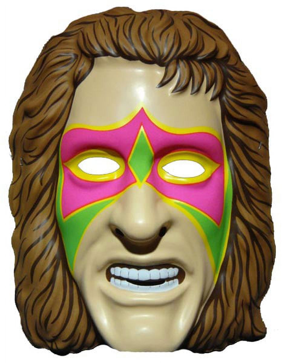 Ultimate Warrior PVC Mask WWE Costume Accessory WWF Wrestler Wrestling ...