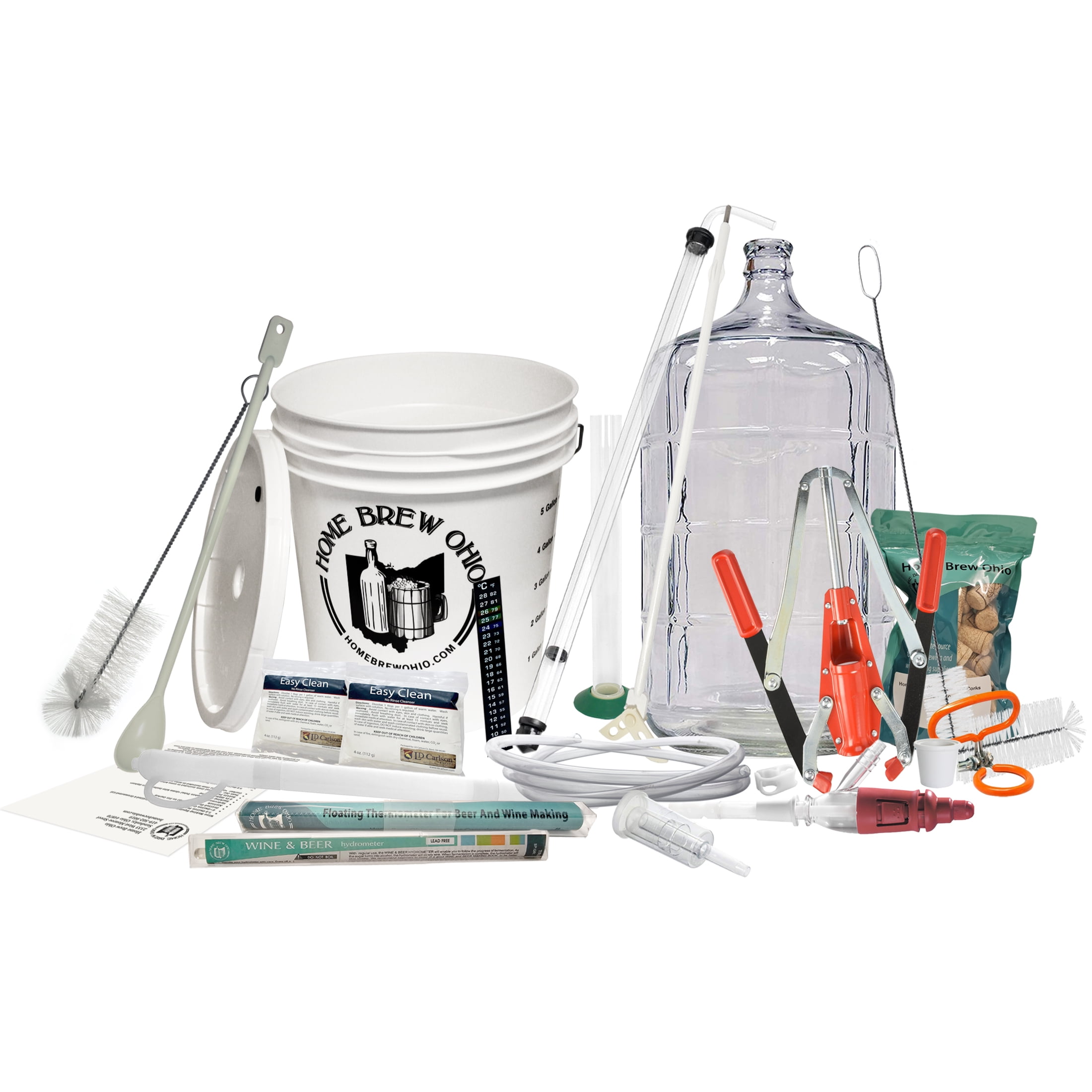 Ultimate Wine Making Equipment Starter Kit with 6 Gallon Glass Carboy ...