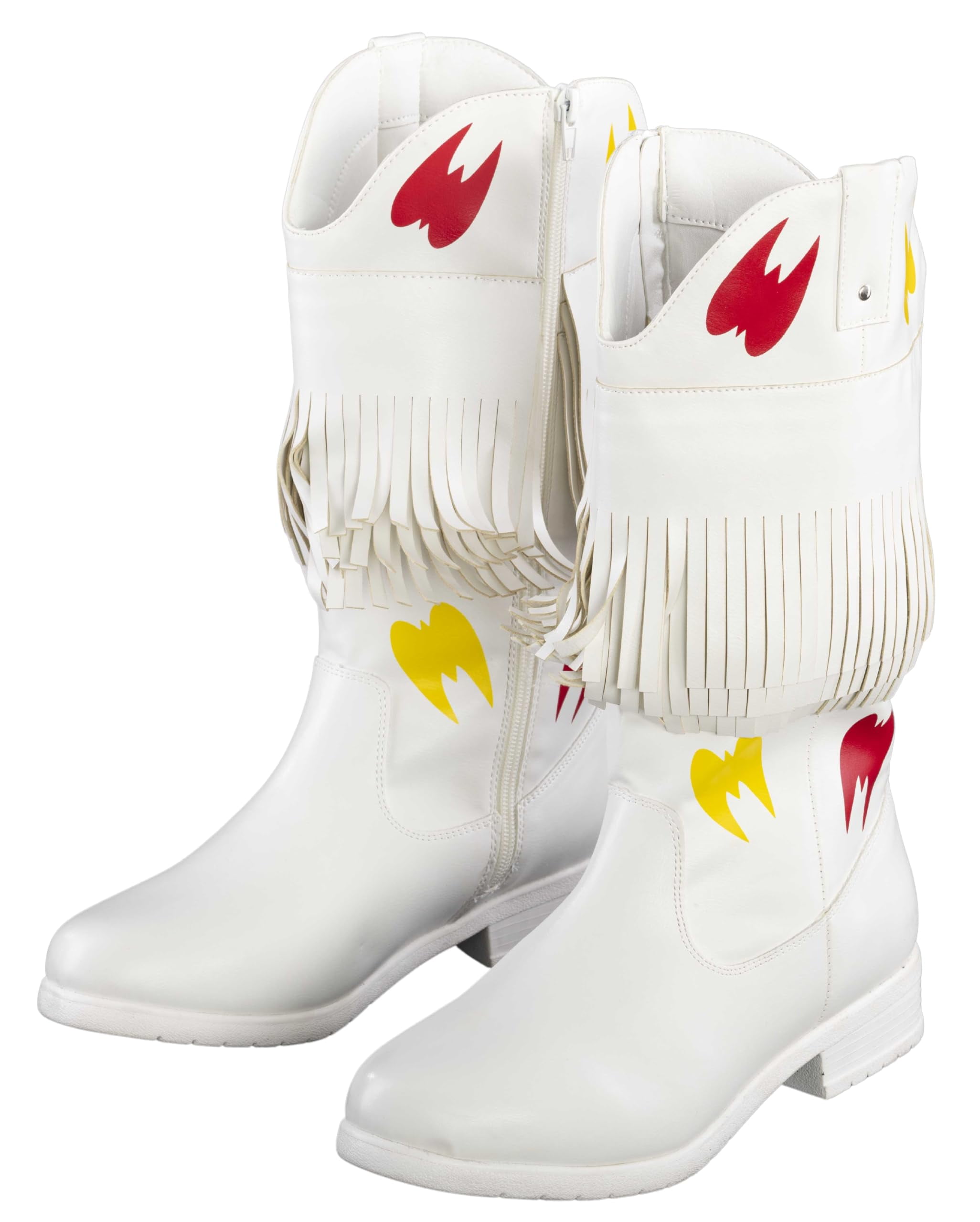 Ultimate Wrestler Warrior White Boots with Logo Halloween Costume ...