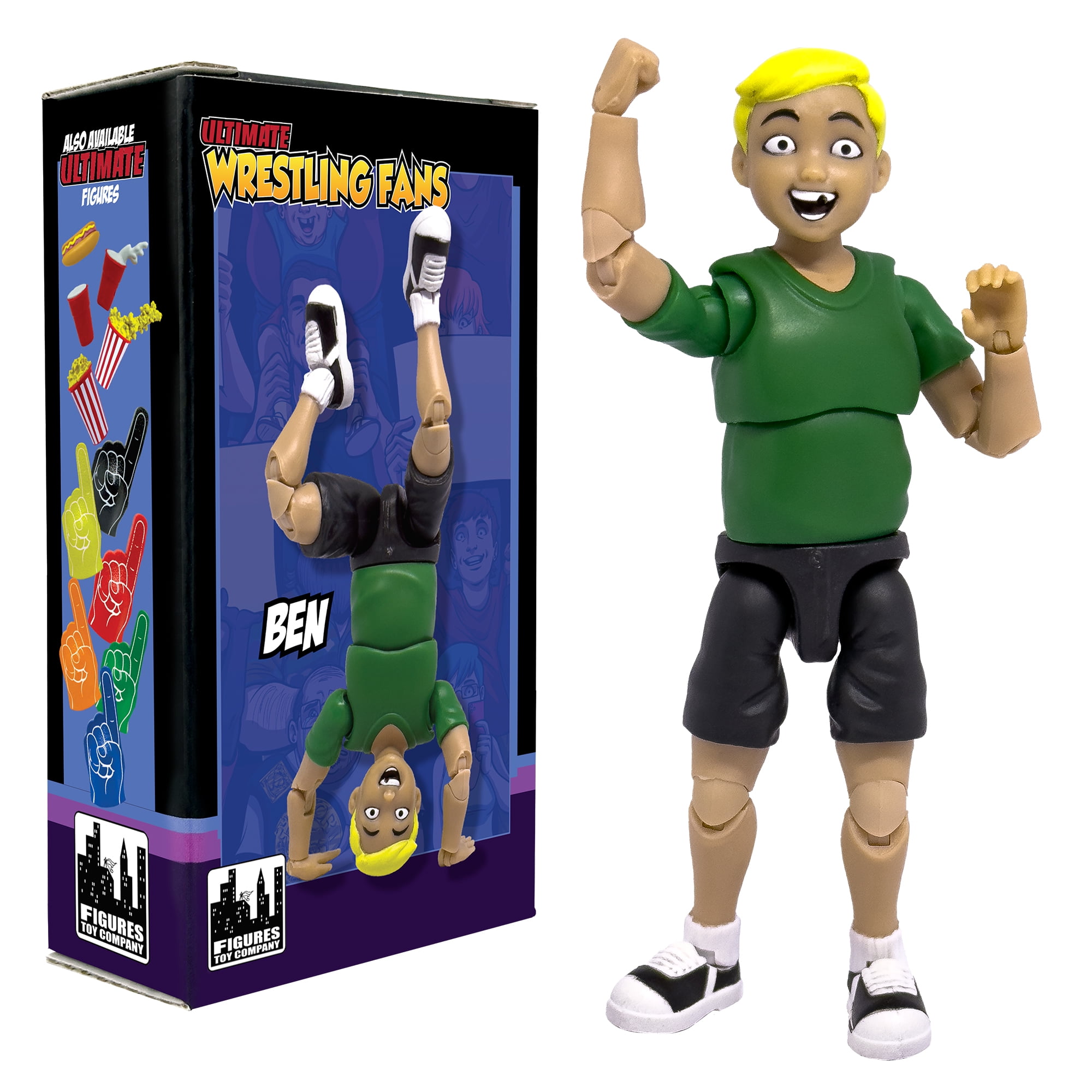 Ultimate Wrestling Crowd Fan Figures for WWE & AEW Action Figures: Ben ...