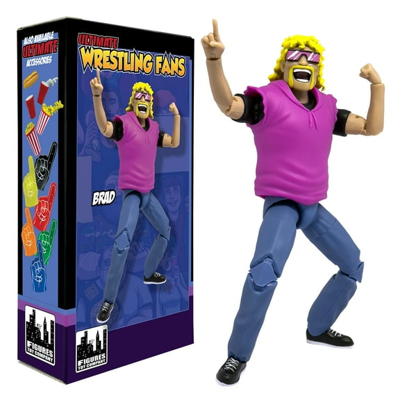 Ultimate Wrestling Crowd Fan Figures for WWE & AEW Action Figures: Brad ...