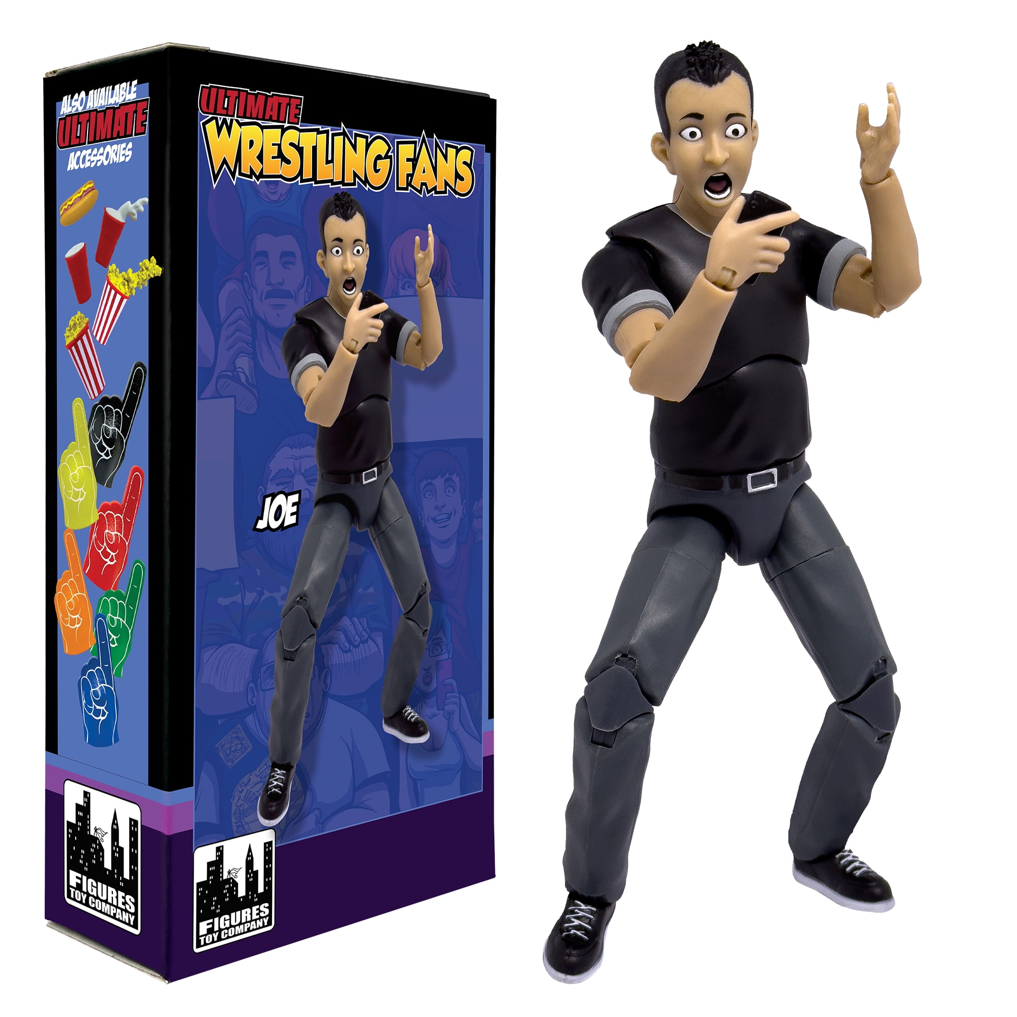 Ultimate Wrestling Crowd Fan Figures for WWE & AEW Action Figures: Joe ...