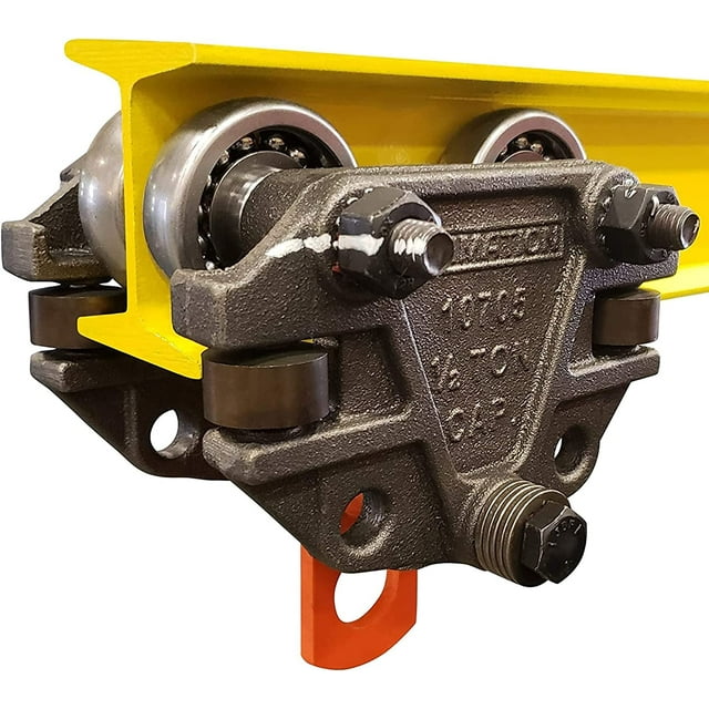 Ultimation Heavy Duty 1,000 Pound Capacity I-Beam Trolley with Side Guide Rollers - Ideal for ...