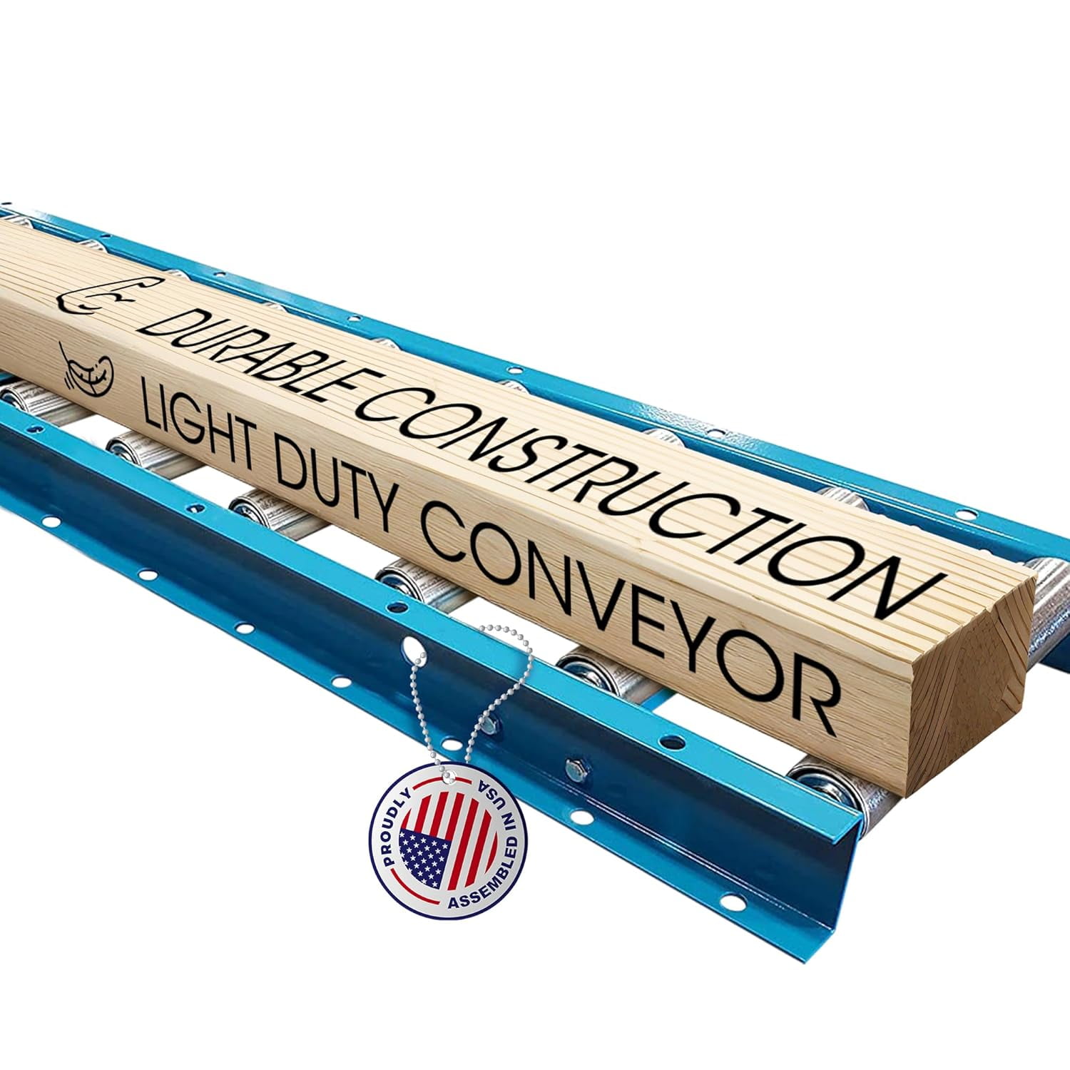 Ultimation Light-Duty Gravity Conveyor with 1.5" Diameter Galvanized Steel Rollers, 24" Wide by ...