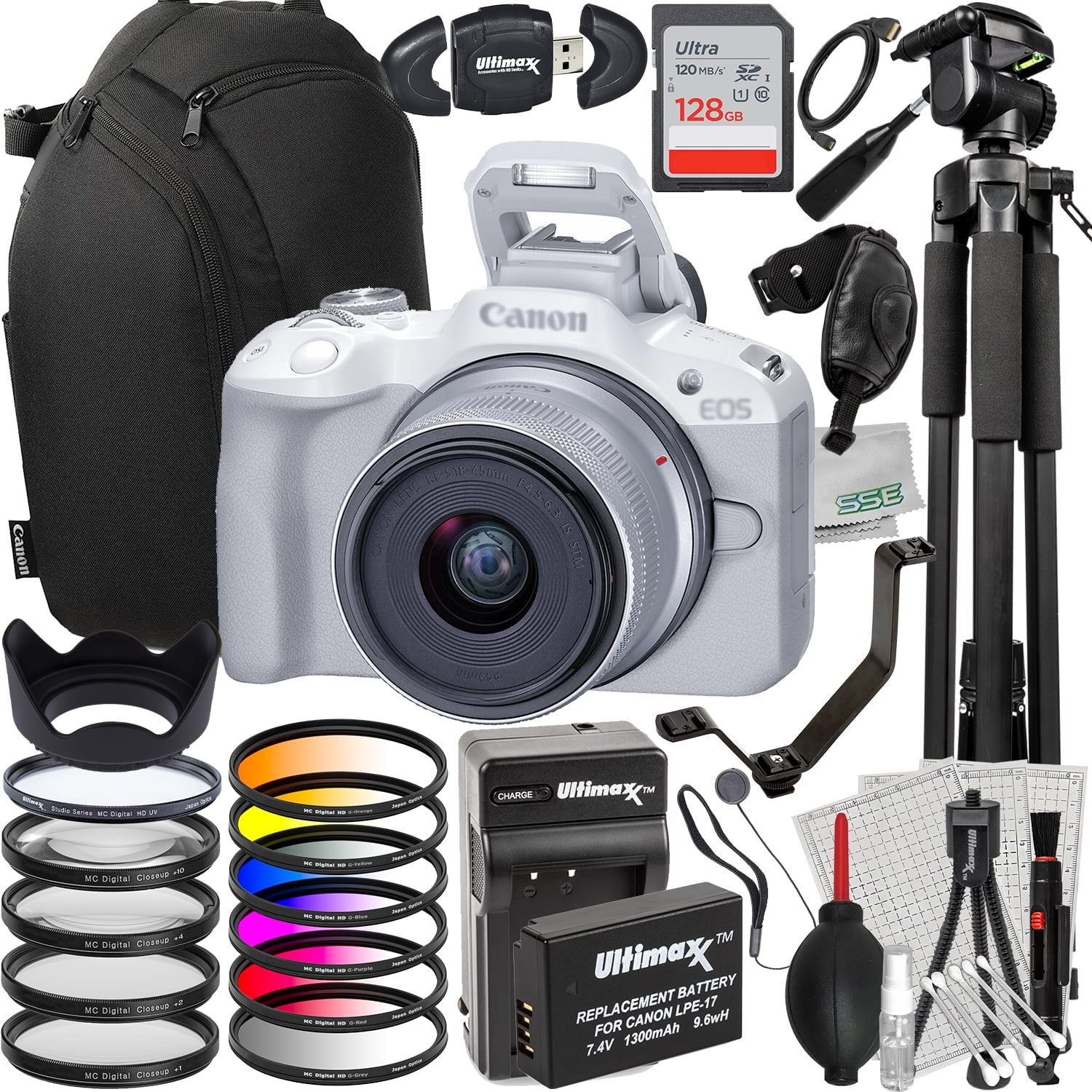 Ultimaxx Advanced Canon EOS R50 Mirrorless Camera w/ 18-45mm Lens ...