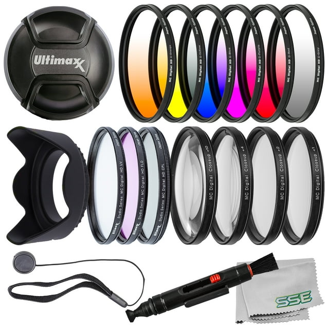 Ultimaxx 55MM Complete Lens Filter Accessory Kit for Lenses with 55MM ...