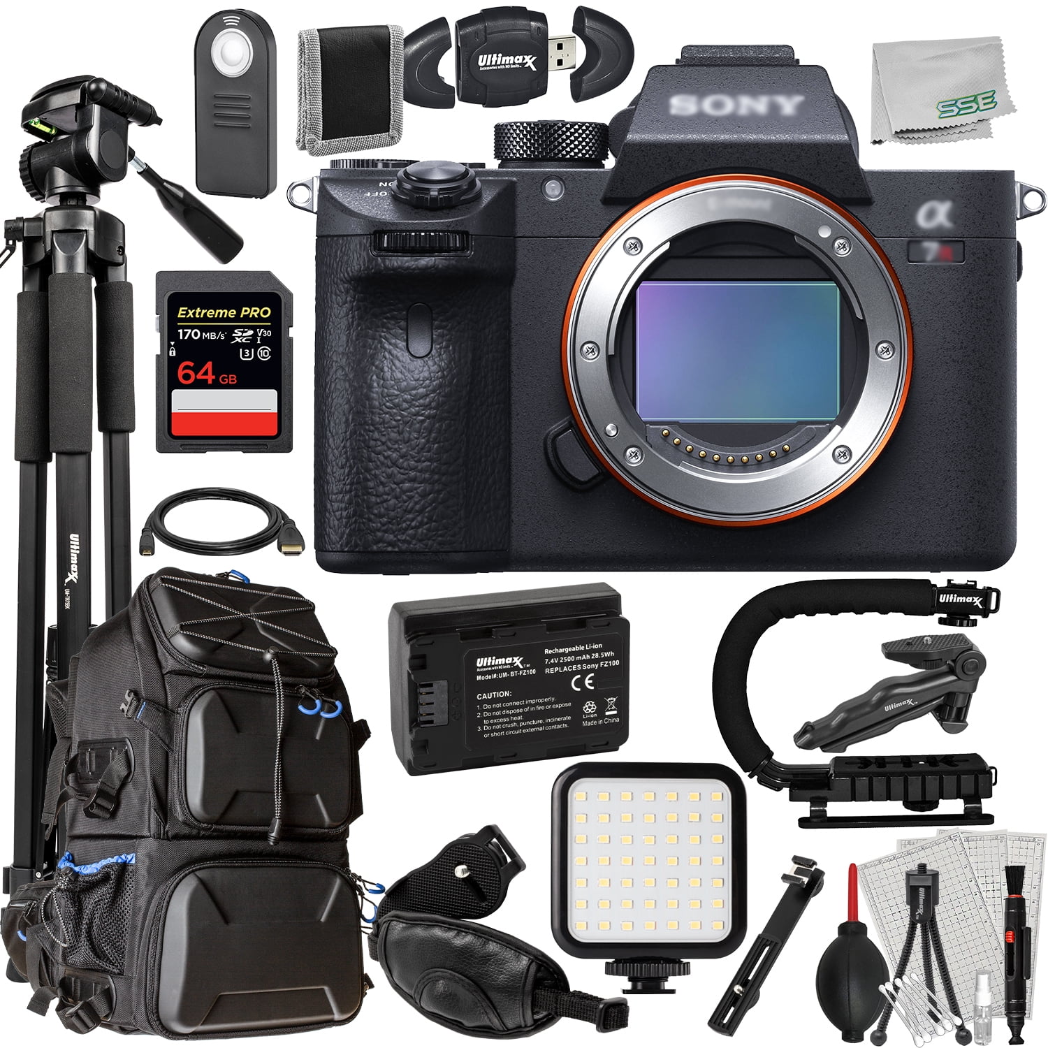 Ultimaxx Deluxe Sony Alpha a7R III Mirrorless Camera Bundle (Body Only ...