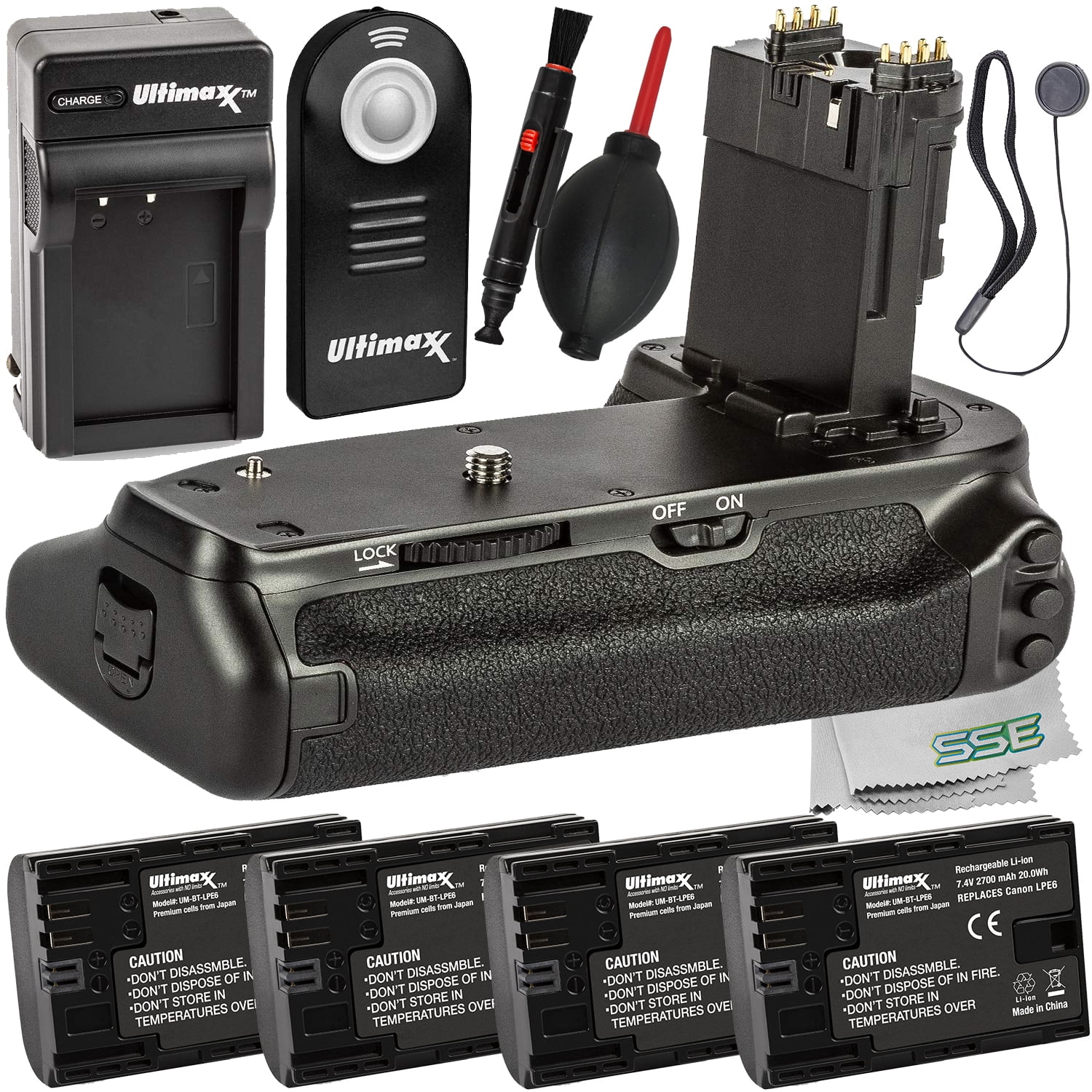 Ultimaxx Essential Battery Grip Bundle (Compatible with Canon 6D Mark ...