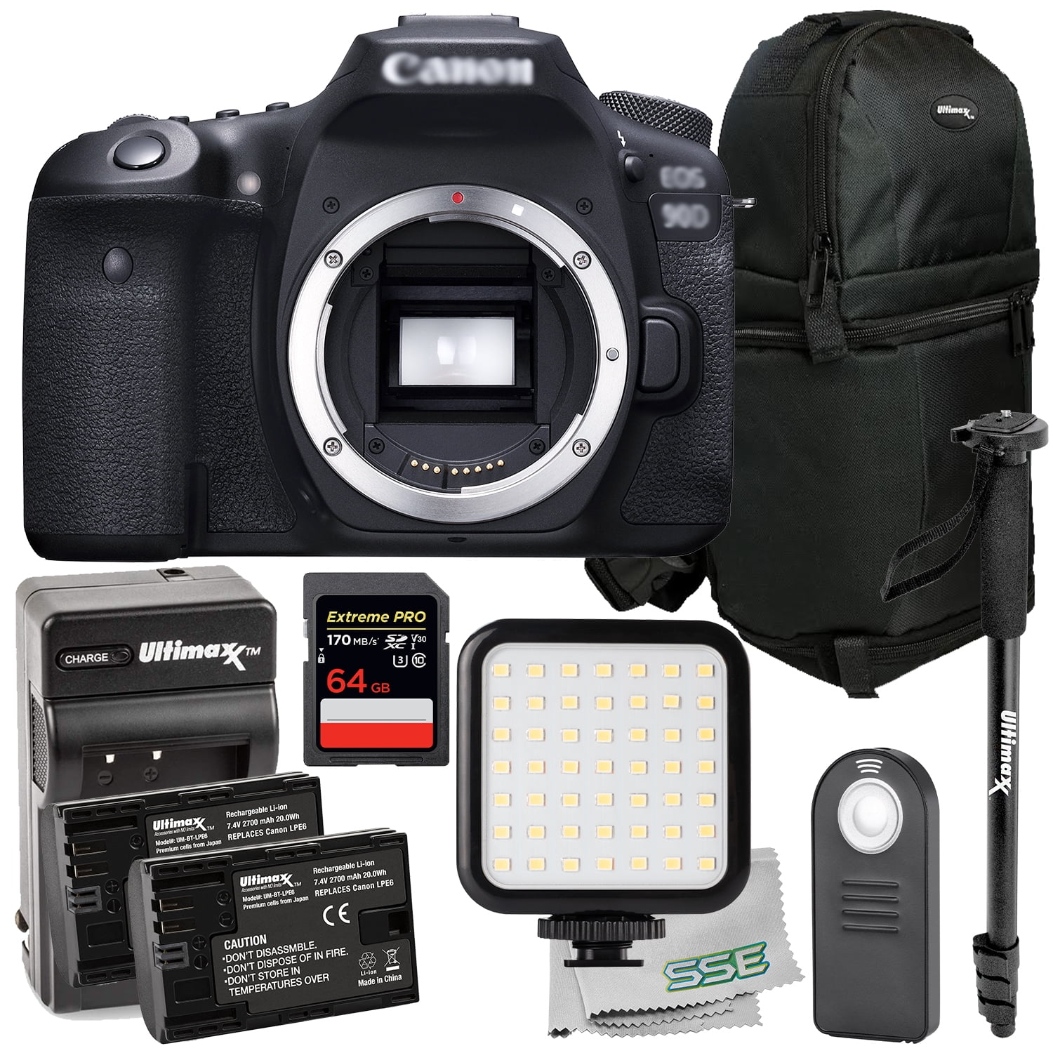 Ultimaxx Essential Canon EOS 90D DSLR Camera Bundle (Body Only ...