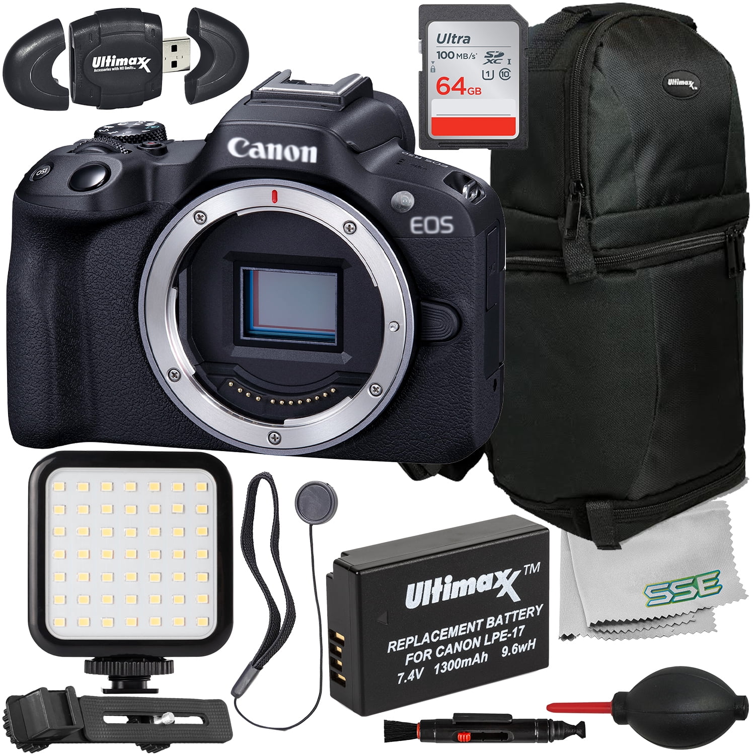 Ultimaxx Essential Canon EOS R50 Mirrorless Camera Bundle (Body Only ...