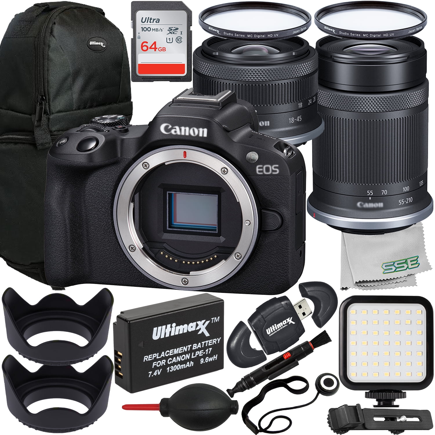 Ultimaxx Essential Canon EOS R50 Mirrorless Camera w/ Dual Lenses ...