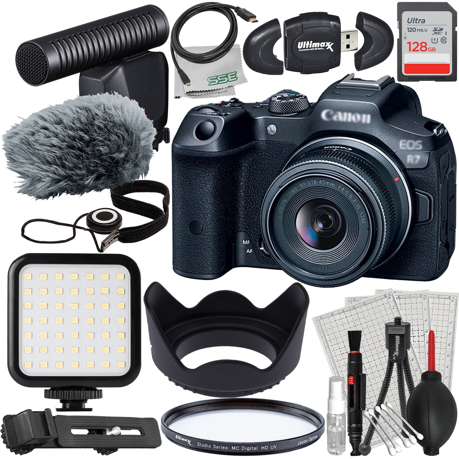 Ultimaxx Essential Canon EOS R7 Mirrorless Camera + 18-45mm Lens ...