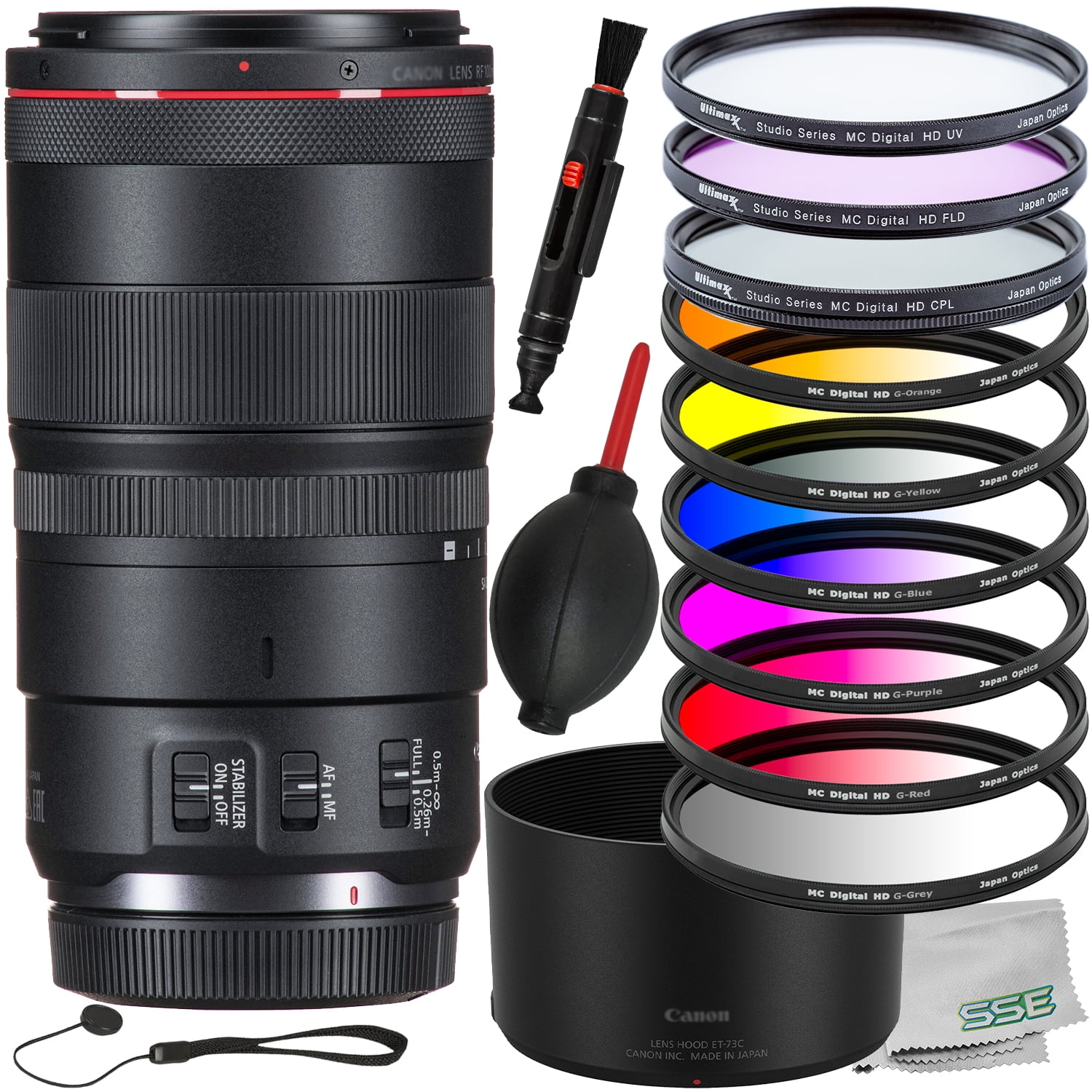 Ultimaxx Essential Canon RF 100mm f/2.8L Macro IS USM Lens Bundle ...