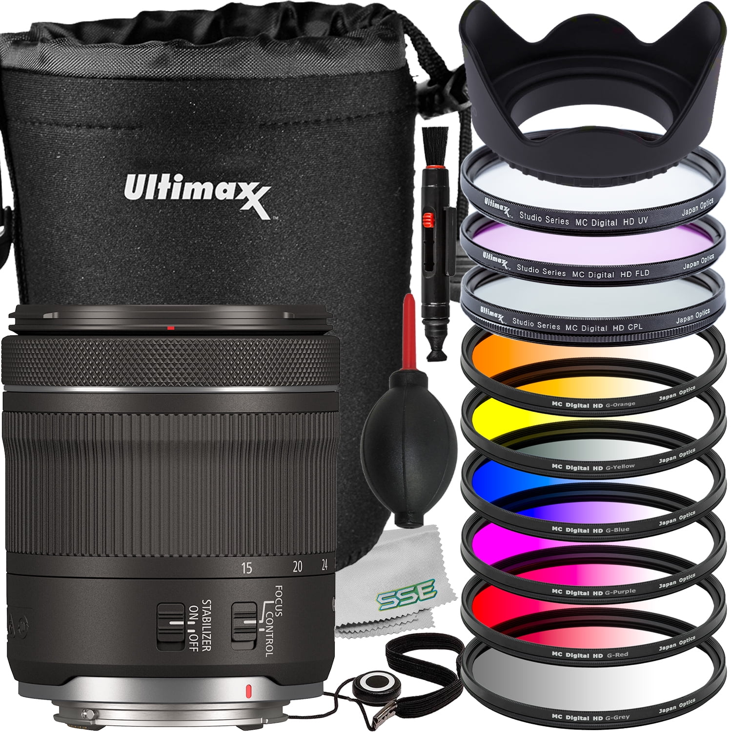 Ultimaxx Essential Canon RF 15-30mm f/4.5-6.3 IS STM Lens Bundle ...