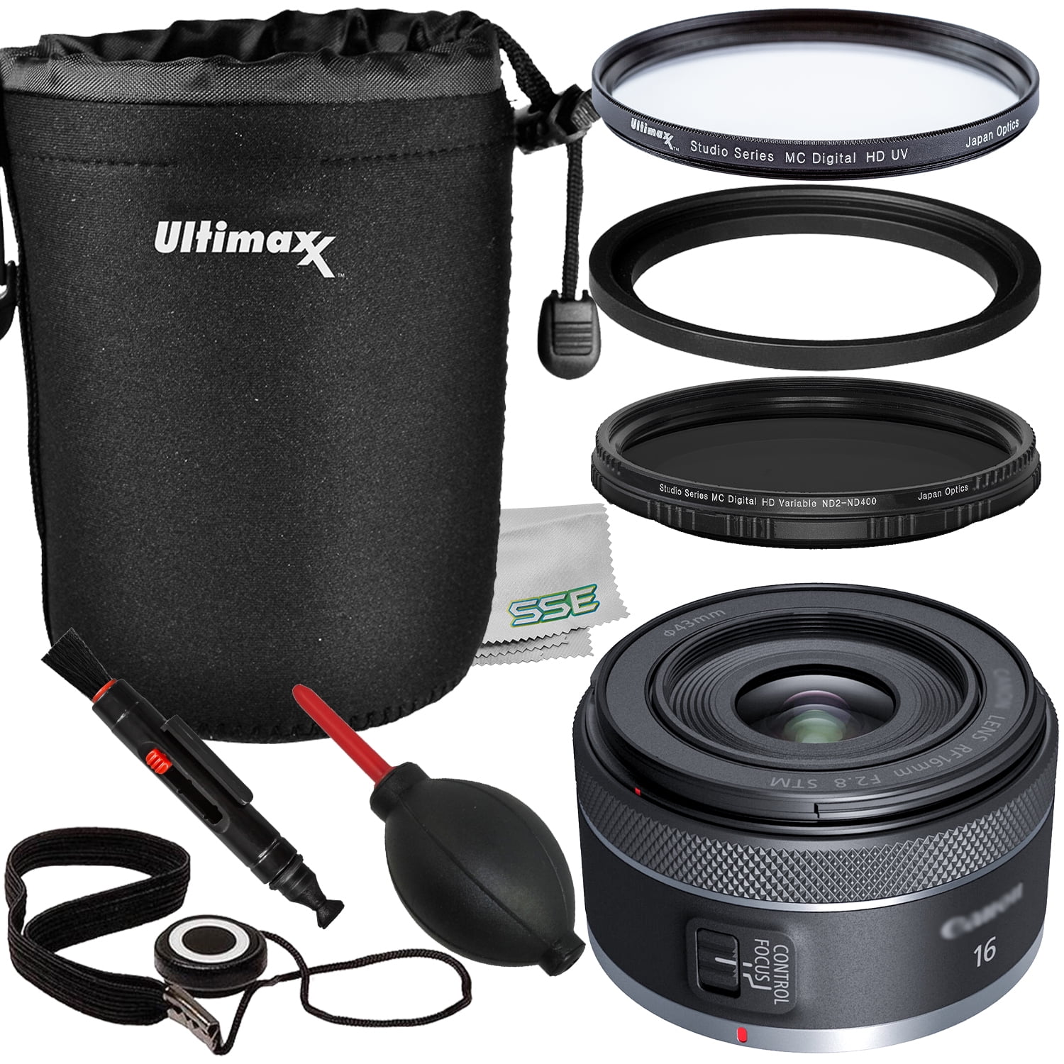 Ultimaxx Essential Canon RF 16mm f/2.8 STM Lens Bundle - Includes ...