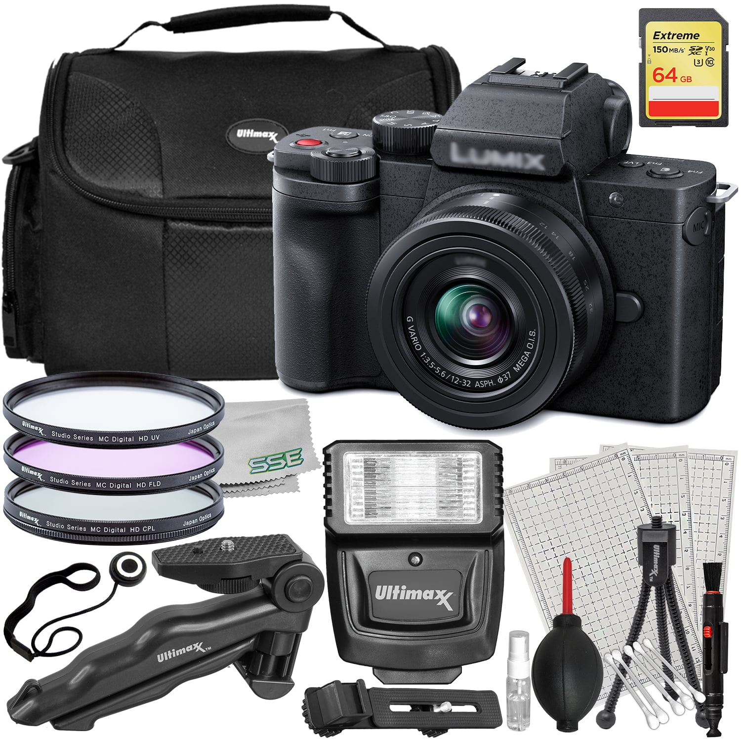 Ultimaxx Essential Panasonic Lumix G100 Mirrorless Camera with 12-32mm ...