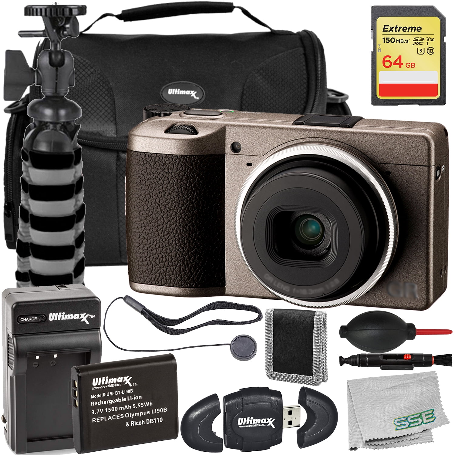 Ultimaxx Essential Ricoh GR III Digital Camera Bundle (Diary Edition ...