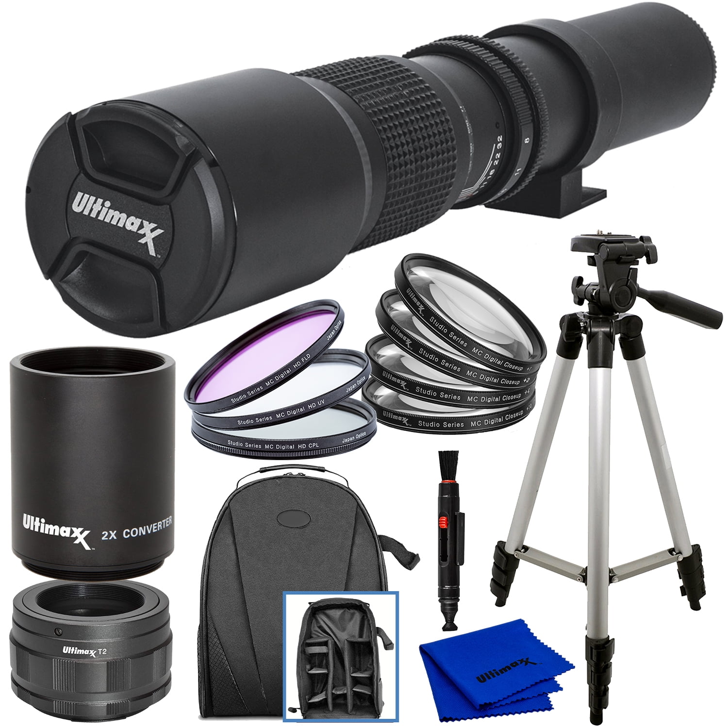 Ultimaxx High-Power 500mm f/8 (1000mm w/ 2x Converter) Manual Multi ...