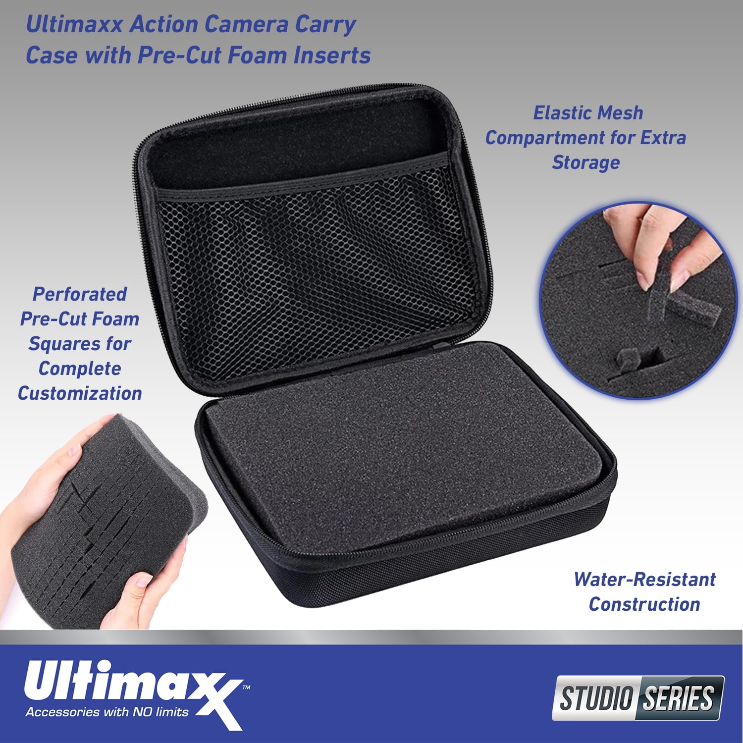 Ultimaxx Medium Carry Case for All Action Cameras with DIY Foam ...
