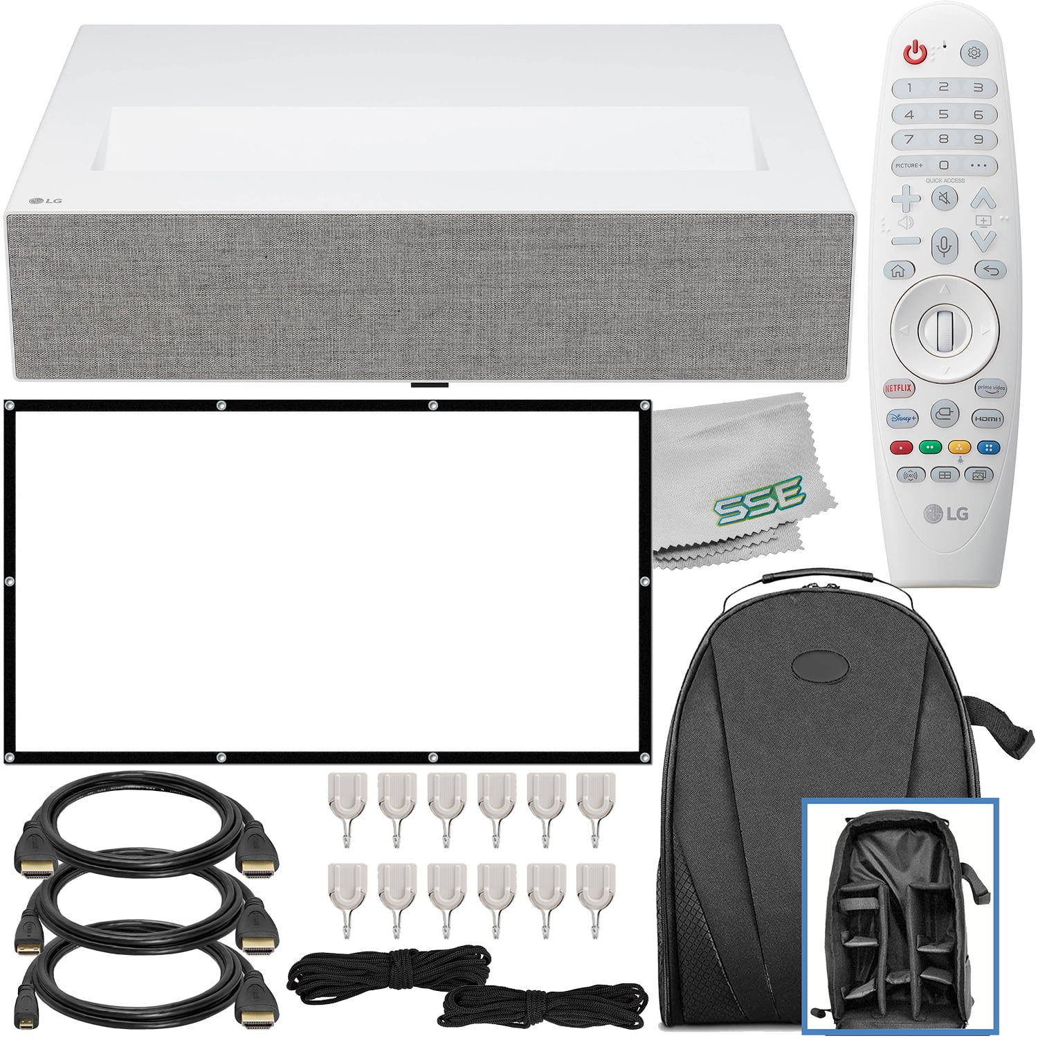 Ultimaxx Projector Bundle + LG CineBeam HU715QW 2500-Lumen XPR 4K UHD ...