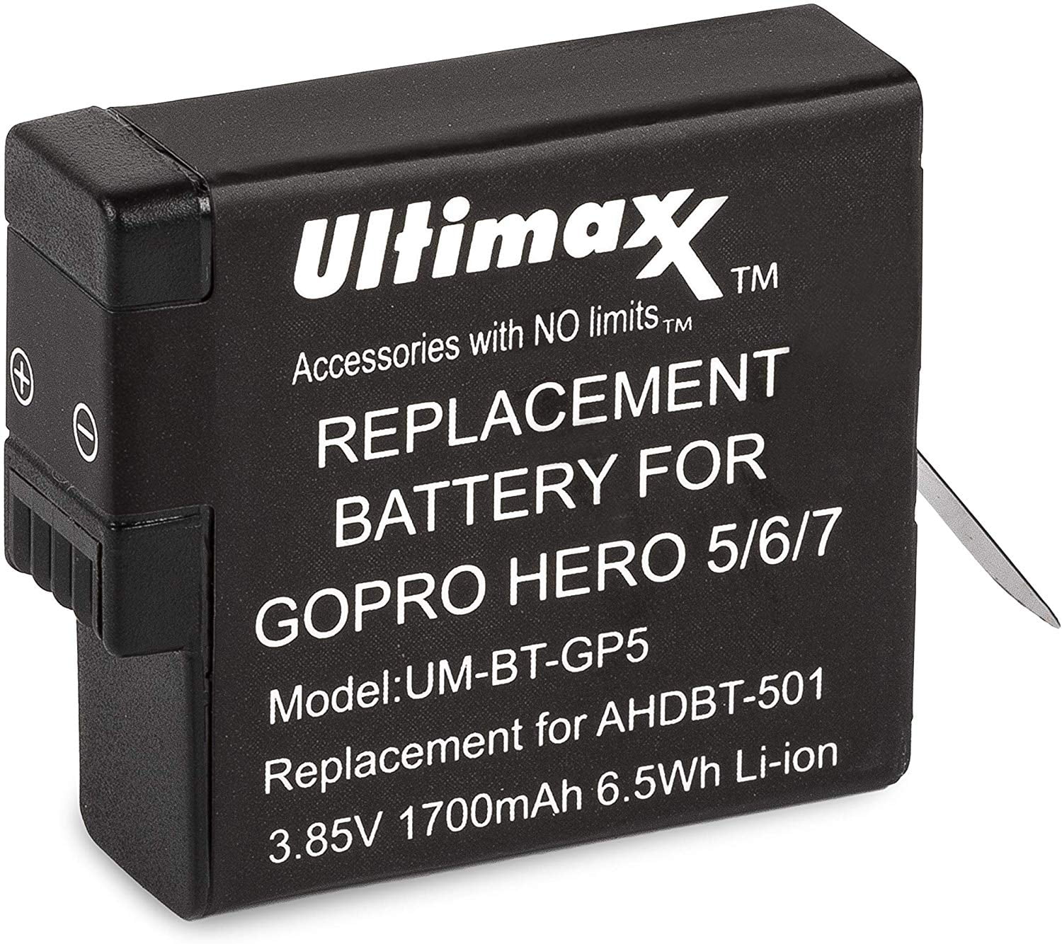 Ultimaxx Rechargeable Battery for GoPro HERO5, HERO6, HERO7 & HERO8 ...