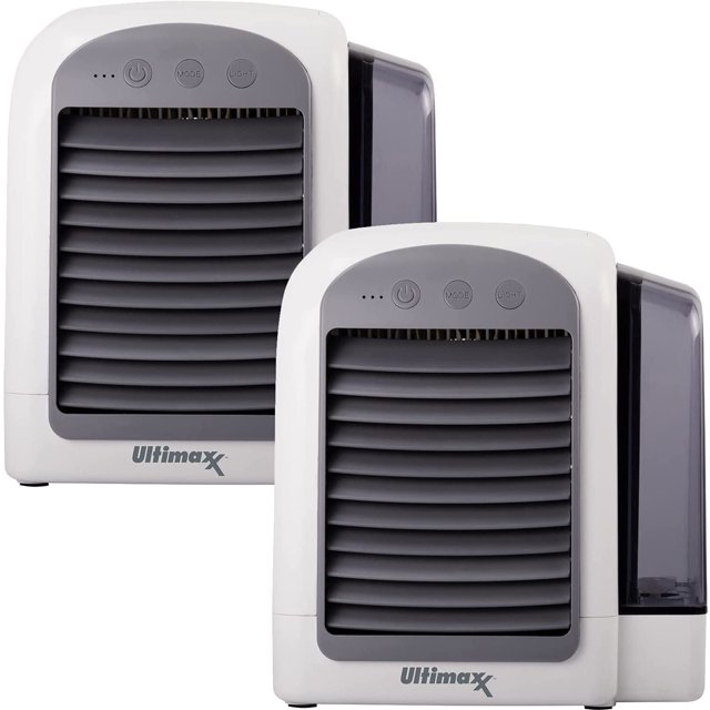 Ultimaxx 2-Pack Cordless Portable AC Humidifier for Indoor Cooling ...