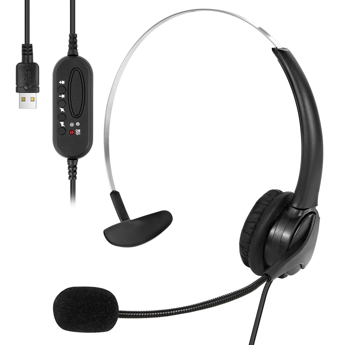 Ultimo USB Wired Headset with Noise Cancelling for PC Laptops and ...