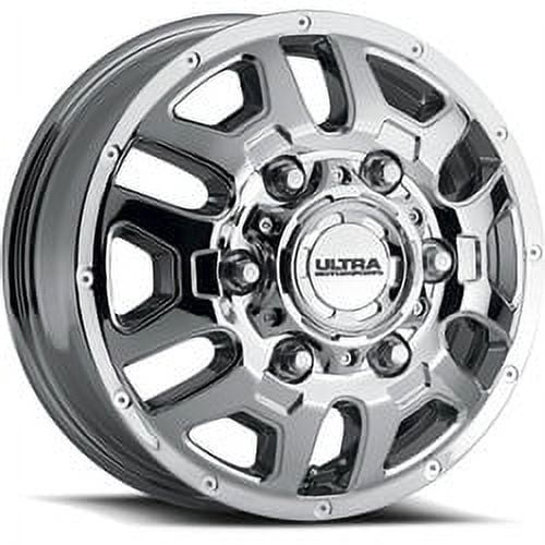 Ultra 003FC Hunter Dually Chrome Wheel Rim, 17" x 6.5" 8 x 6.5" +129mm ...