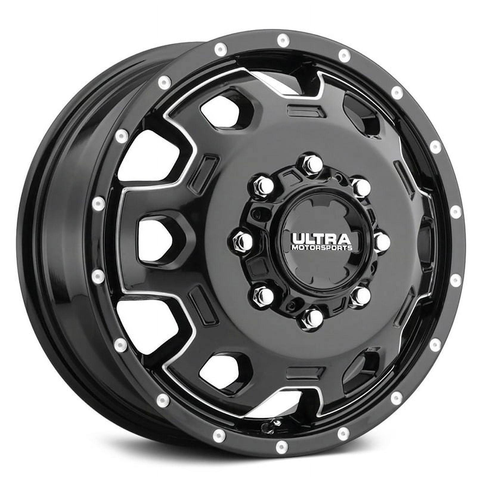 Ultra 017FBM Warlock Dually 17x6.5 8x210 +129et Gloss Black Wheel Fits ...