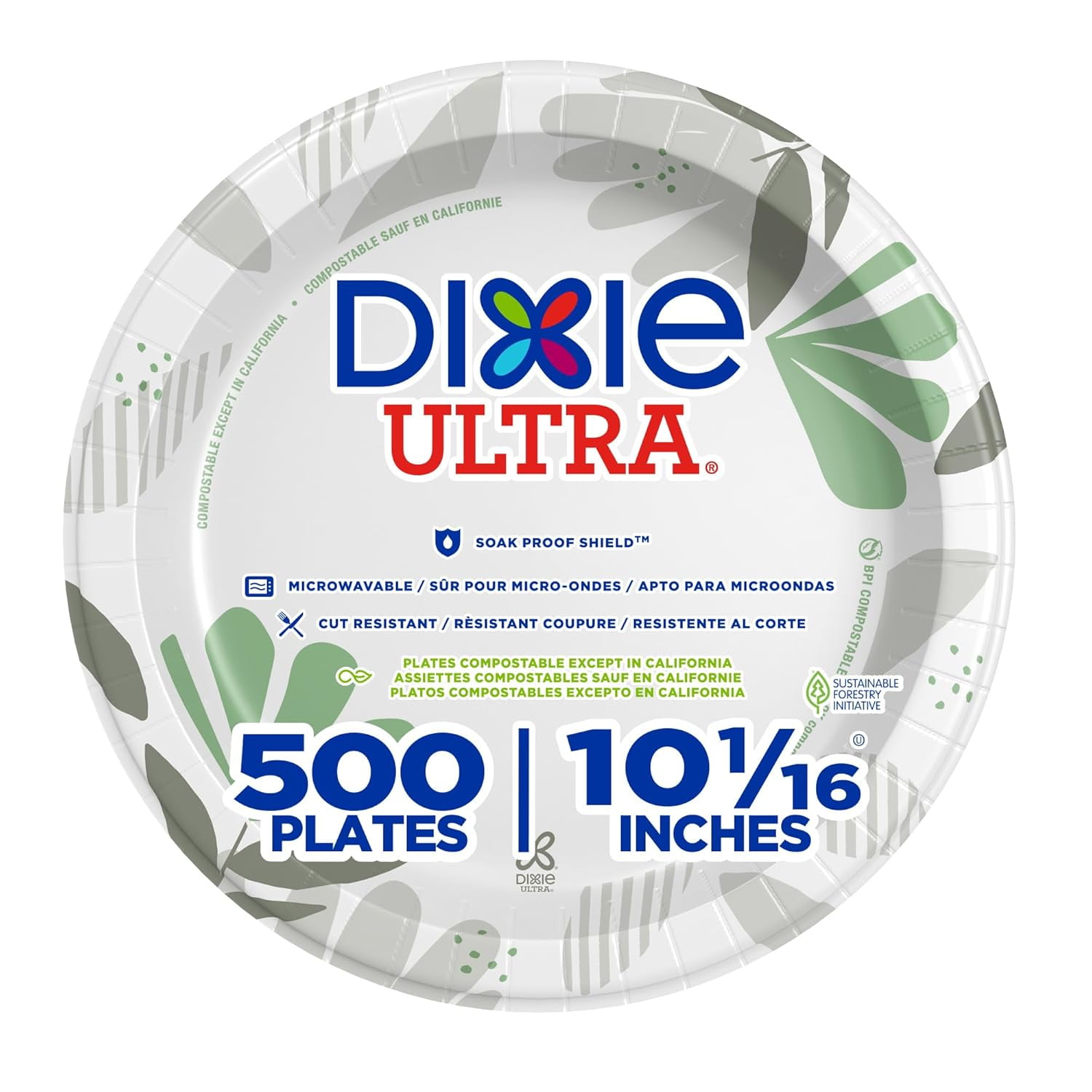Ultra 10 Inch Heavy-Weight Paper Plates By GP PRO, Pathways Botanical ...