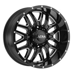 Ultra 203BM Hunter 17x9 8x170 +12et Gloss Black CNC Milled Accents ...