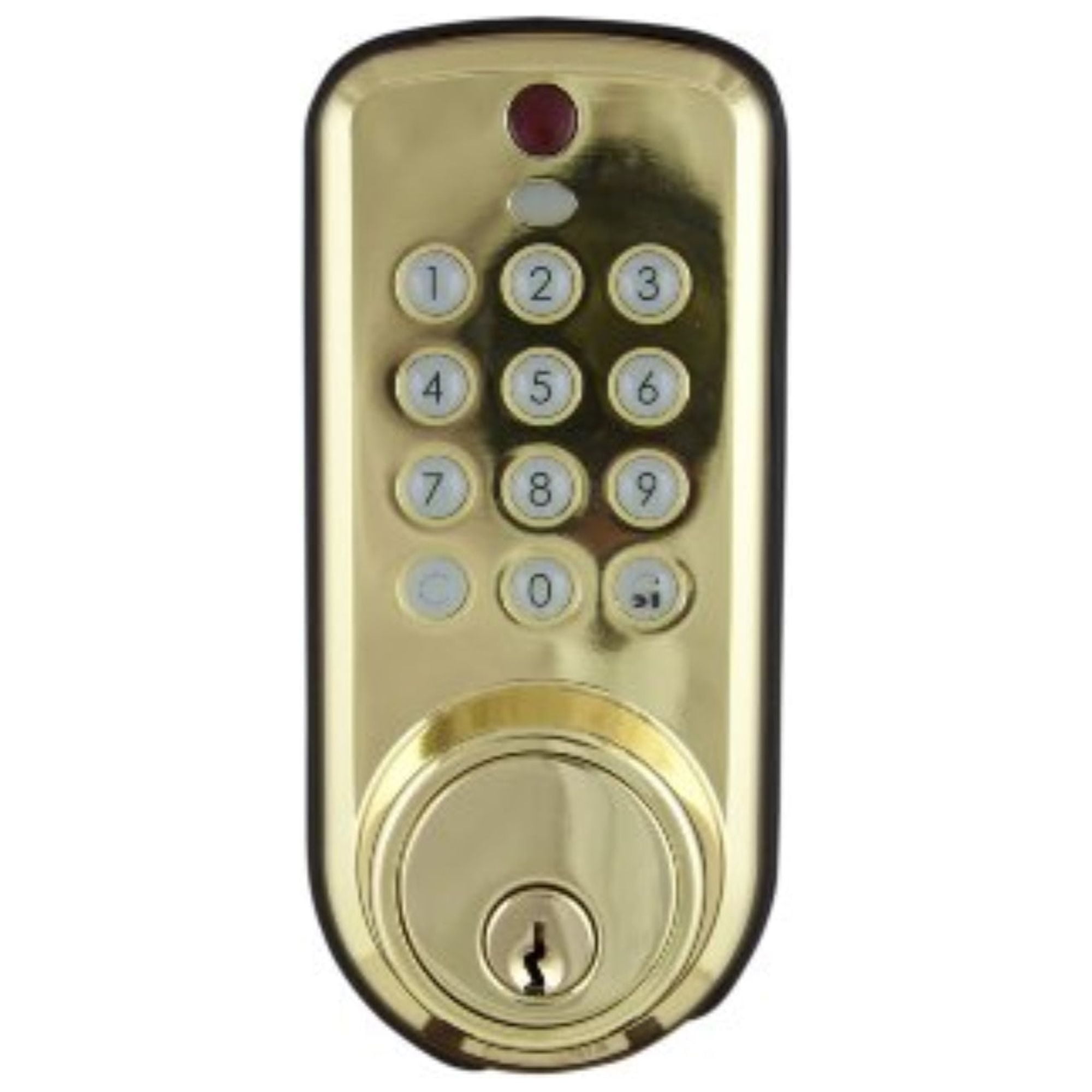 Ultra 43329 Polished Brass Keypad Deadbolt - Walmart.com
