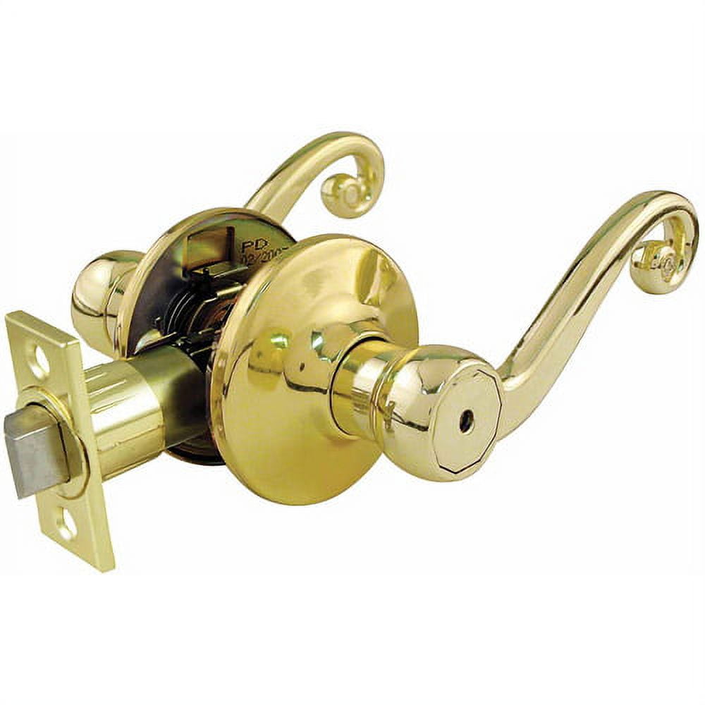 Ultra 84575 Polished Brass Bedroom and Bathroom Privacy Lockset ...