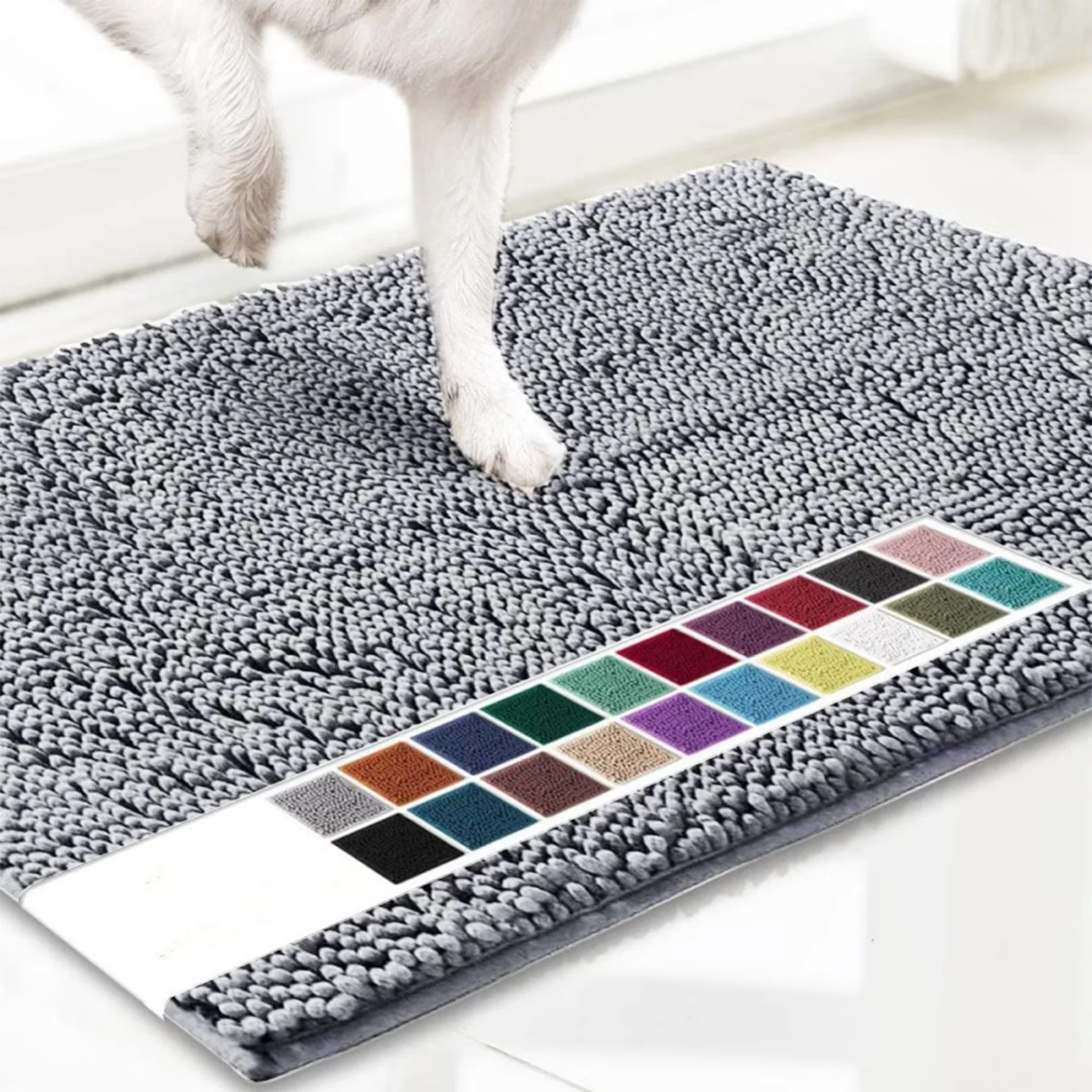 Ultra-Absorbent Pet Rug | Non-Slip Chenille Floor Mat for Indoor ...