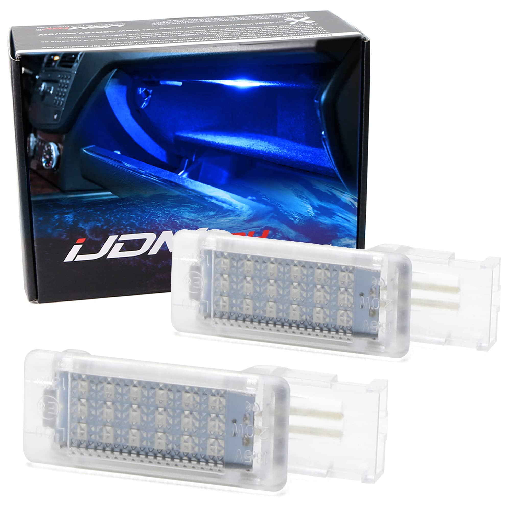 Ultra Blue LED Compartment Glove Box or Footwell Lights For Volkswagen ...