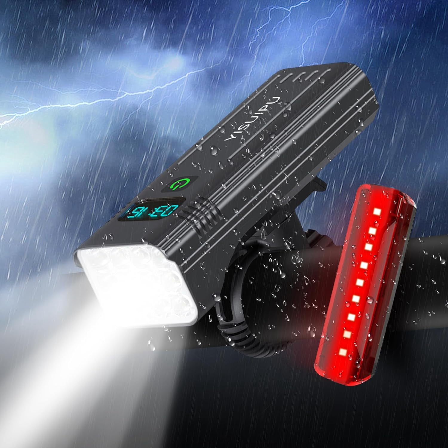 Ultra-Bright 12 LED Lights for Night Riding - 10000mAh Lights ...