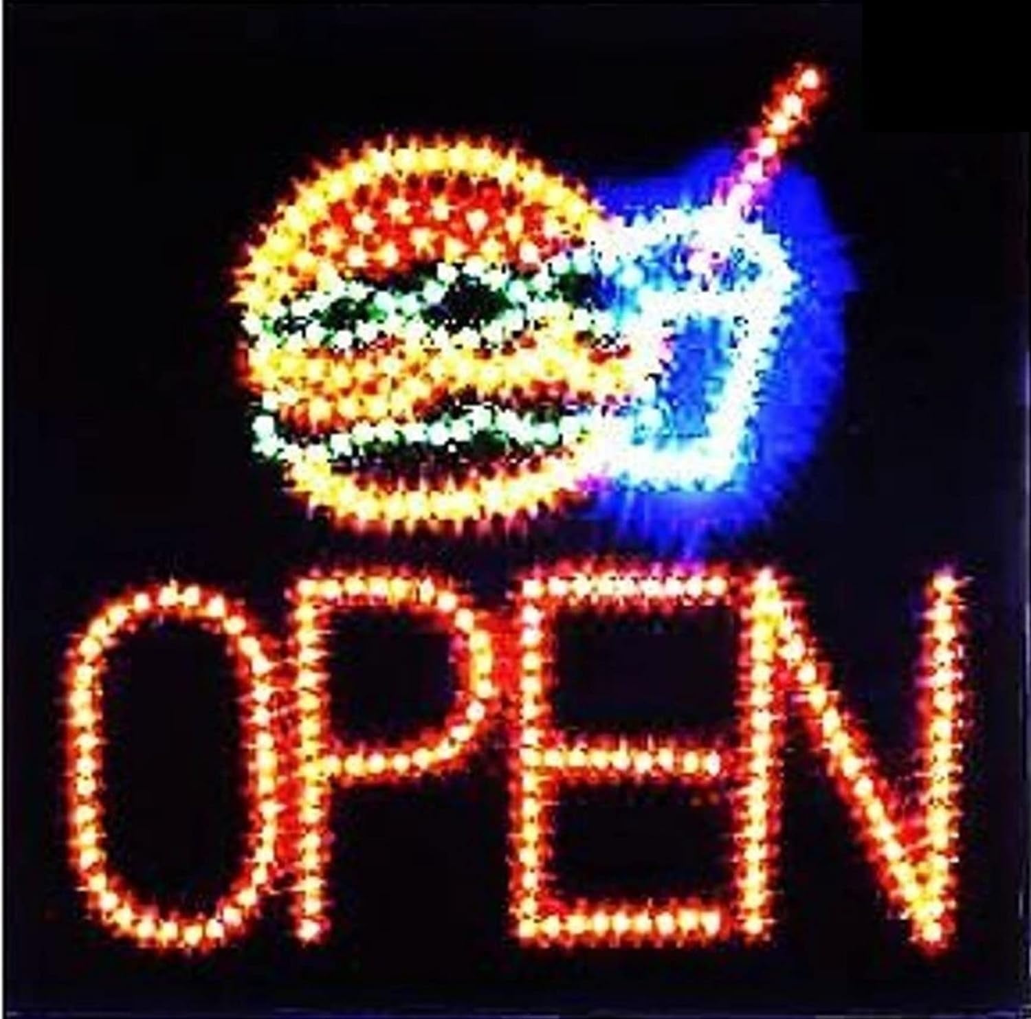 Ultra Bright Hamburger burger with Drink LED Sign Super Size 19"X19 ...