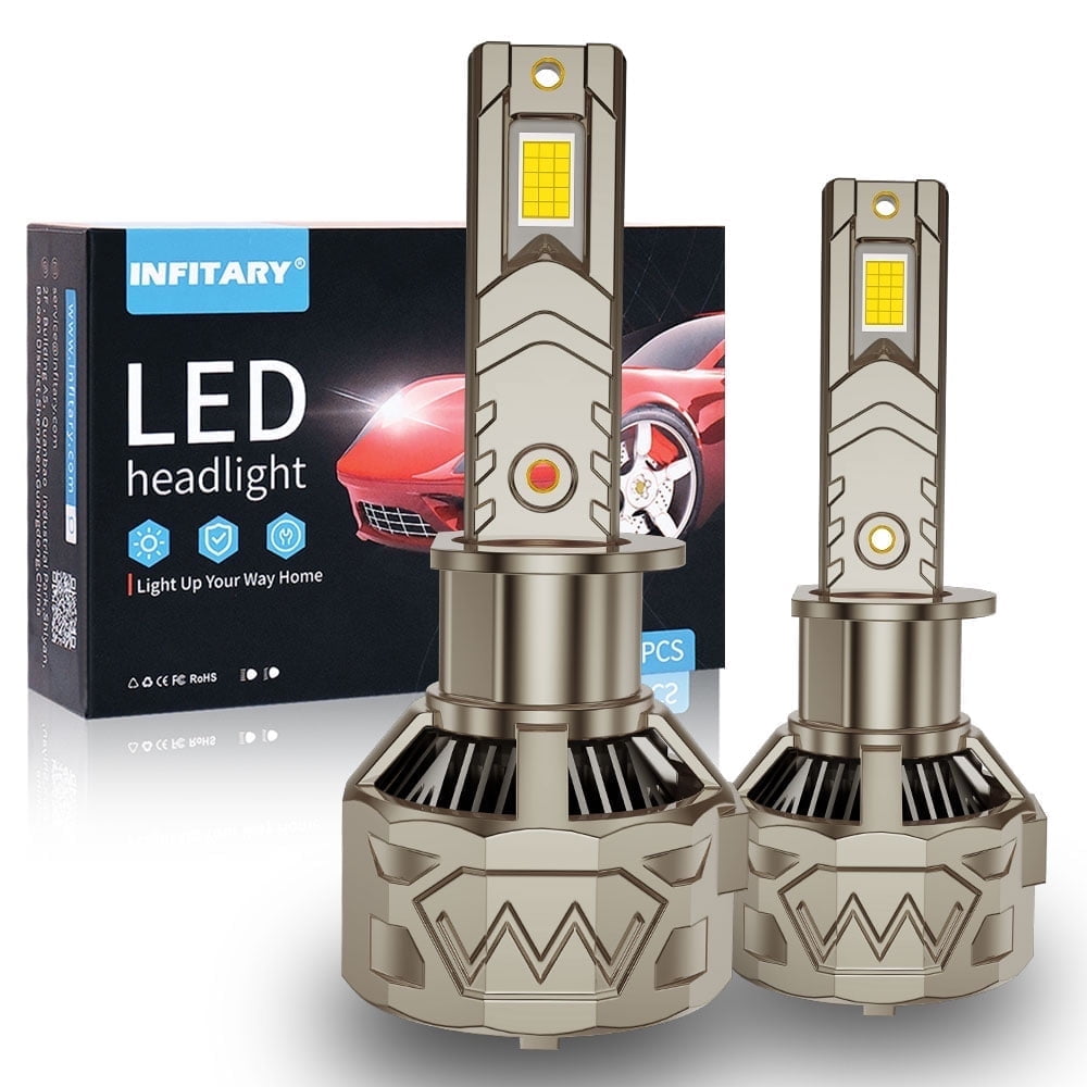 Ultra-Bright H1 LED Headlight Bulbs: High Output + Slim Design for ...