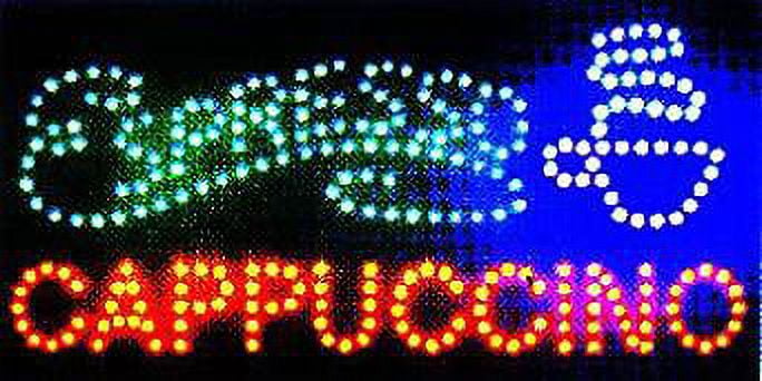Ultra Bright LED Neon Light Animated Coffee Espresso Cappuccino Sign ...