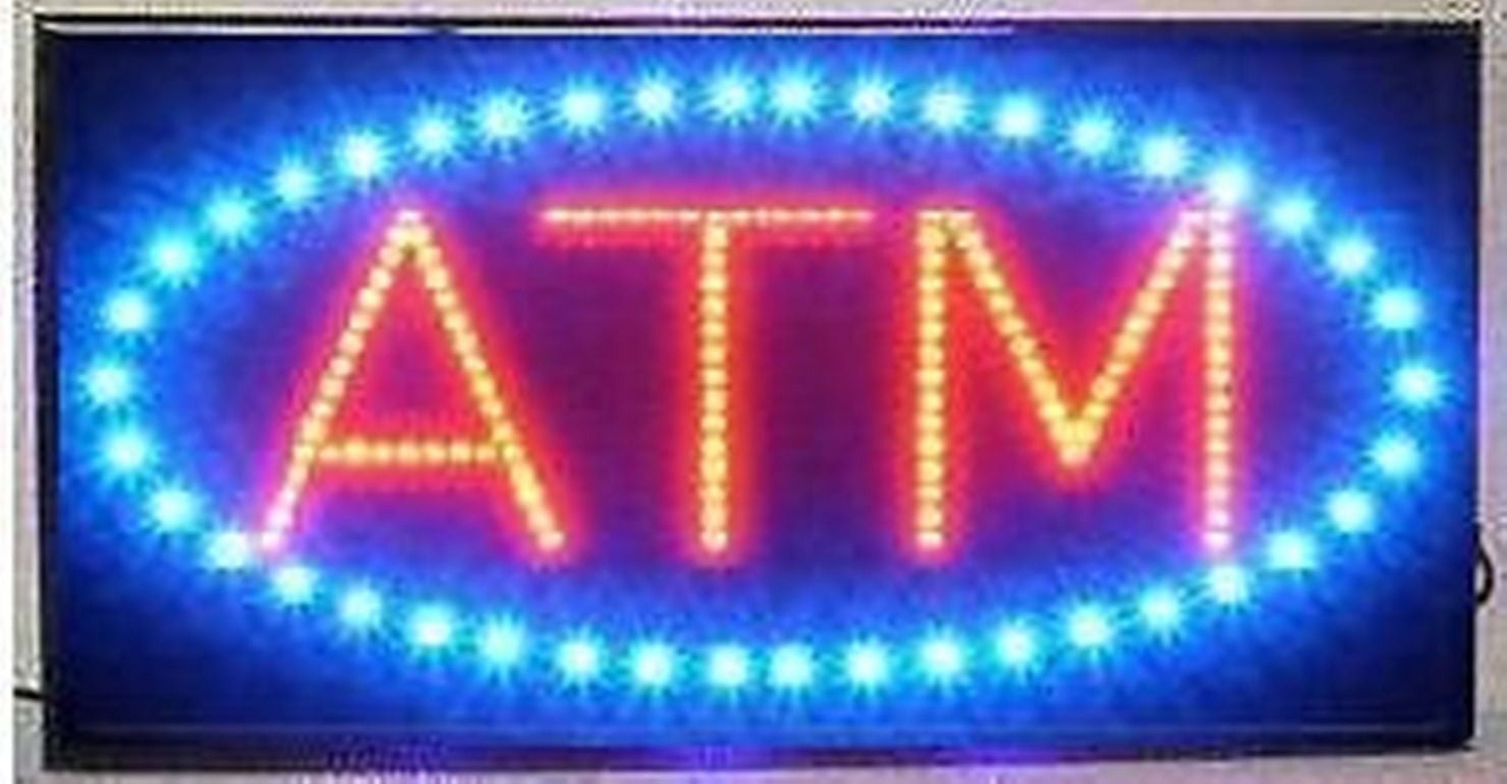 Ultra Bright LED Neon Light Animated Motion ATM Business Sign B86 ...