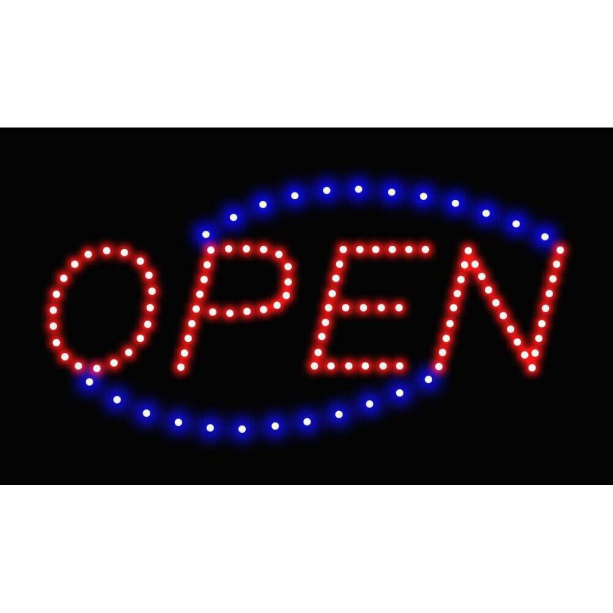 Ultra Bright LED Neon Open Sign, 19" x 10" Large Animated Motion ...