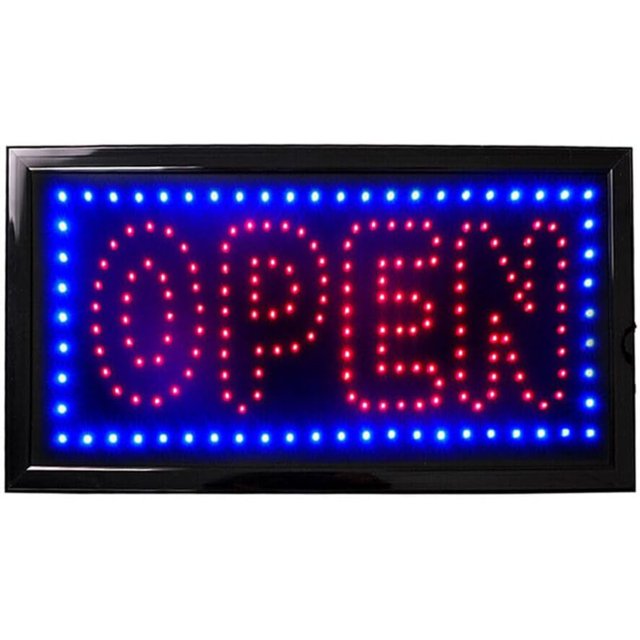Ultra Bright LED Neon Open Sign, 19" x 10" Large Animated Motion ...