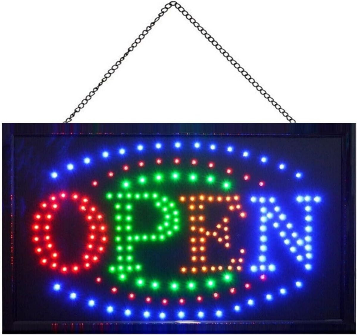 Ultra Bright LED Neon Open Sign, 20.8 x 13" Large Animated Motion ...