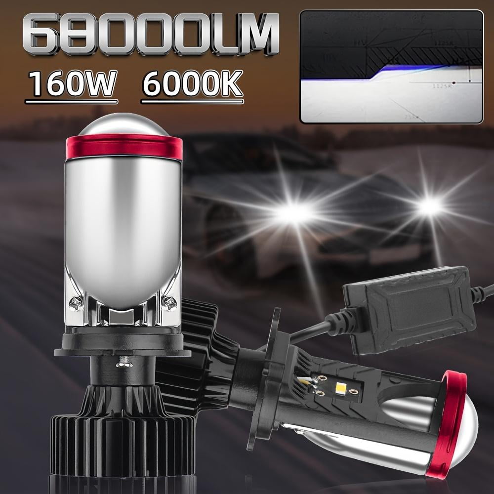 Ultra Bright Lamp Bulb 6000K Pure White, 2pcs 160W H4 CSP LED Headlight ...