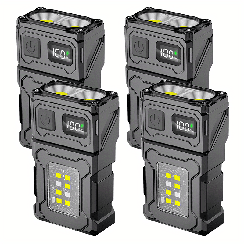 Ultra Bright Mini LED Flashlight & COB Work Light, Rechargeable ...