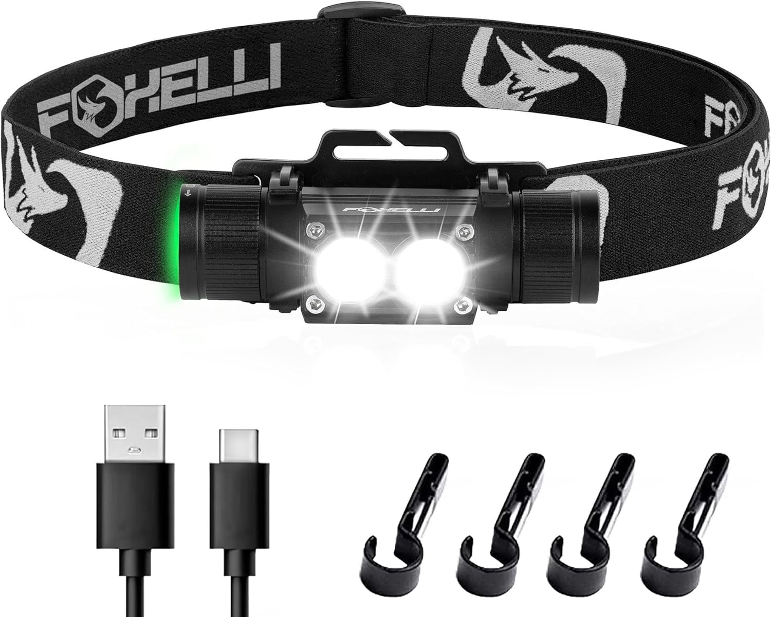 Ultra Bright Rechargeable Headlamp – 18650 Battery, IPX7 Waterproof ...