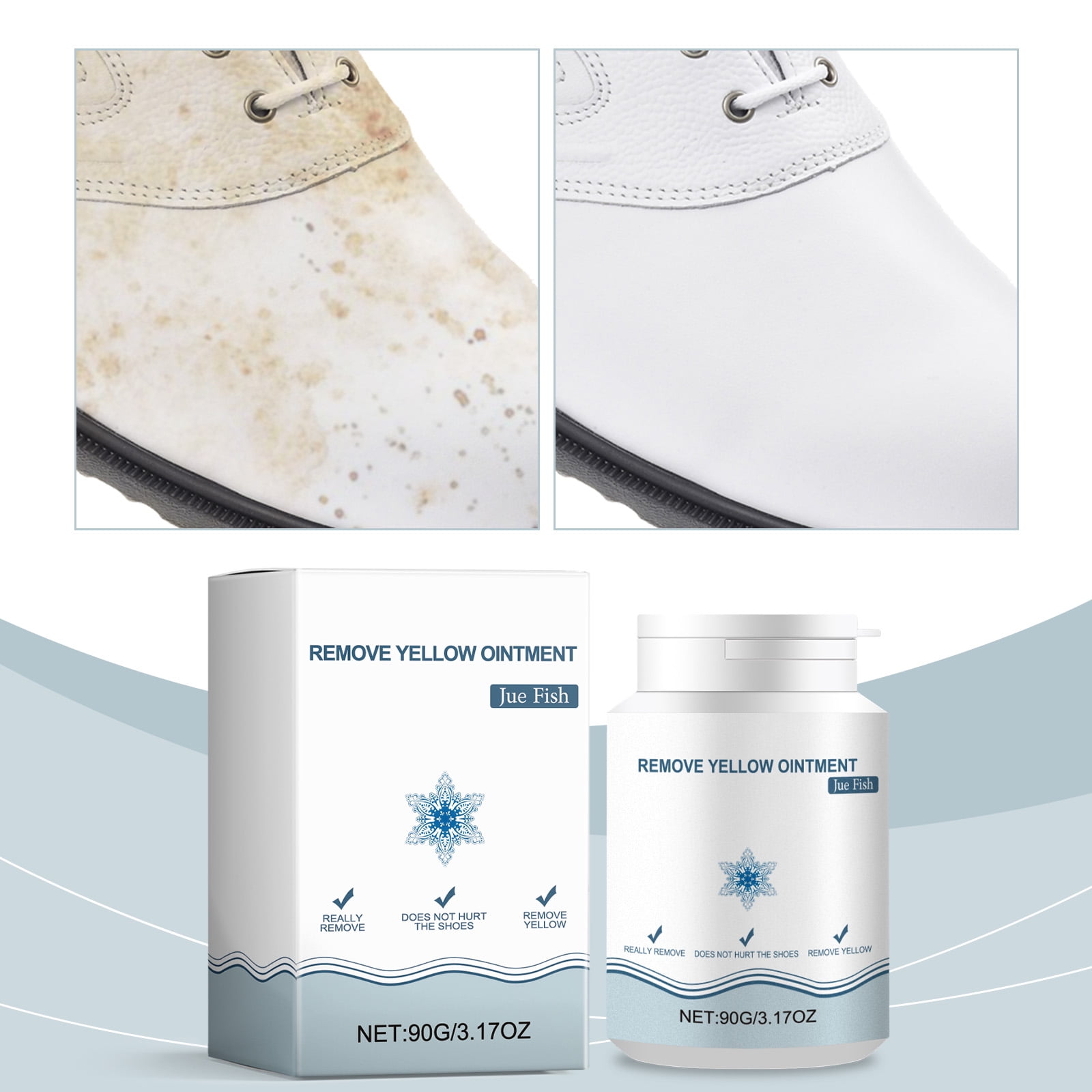 "Ultra Bright Shoe De-Yellowing Gel | Advanced Stain Remover for ...