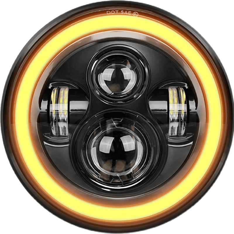 Ultra Brightness 7 Inch LED Headlight Round H6024 Halo Headlight 6500K ...