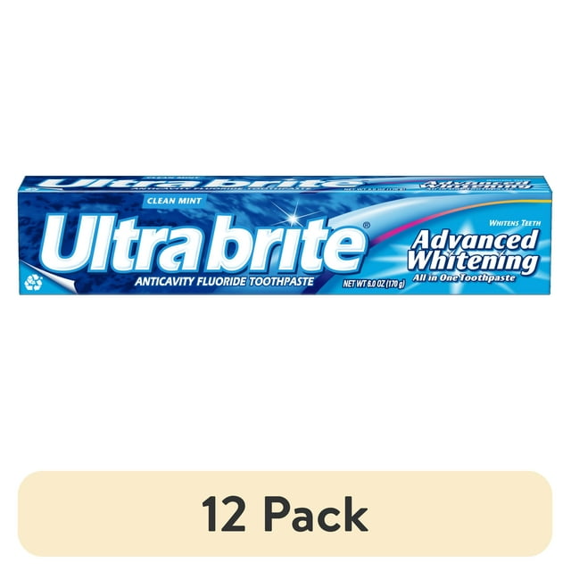 (12 pack) Ultra Brite Advanced Whitening Toothpaste, Clean Mint - 6.0 ...