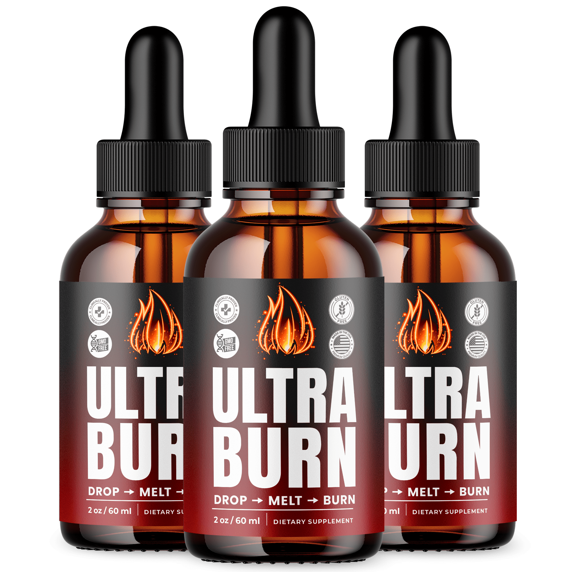 Ultra Burn Advanced Formula Drops Maximum Strength UltraBurn Liquid Supplement 90 Servings ...